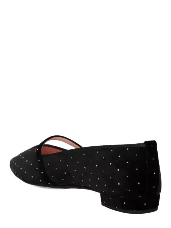 Pretty Ballerinas Clementine Crystal-embellished Ballet Flats - Black
