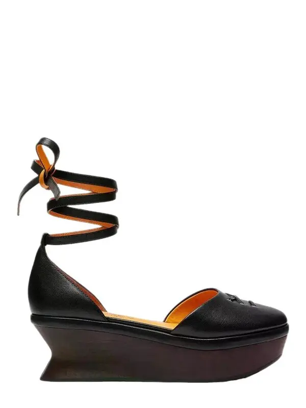 LILI CURIA Petra Lace-up Platform Sandals - Black