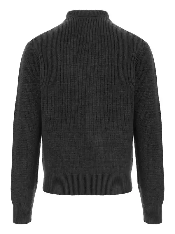 Woolrich Ribbed-knit Zip-up Cardigan - Black