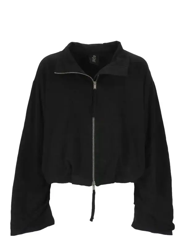 THOM KROM Zip-up Cropped Jacket - Black