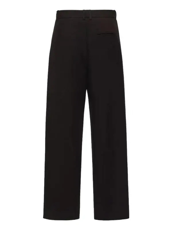 Magda Butrym Pleated Straight-leg Trousers - Black