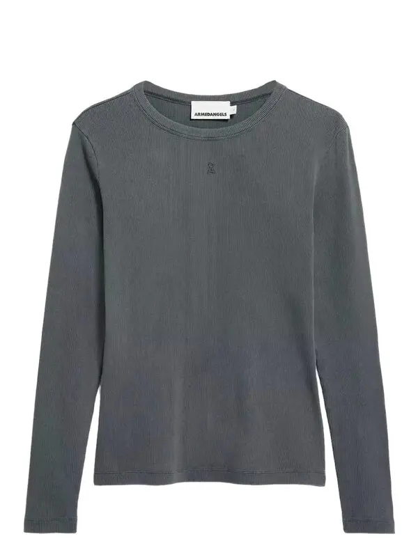 ARMEDANGELS Ribbed Long-sleeve T-shirt - Grey