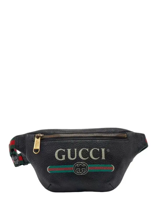 Gucci Small Logo Web Belt Bag - Black