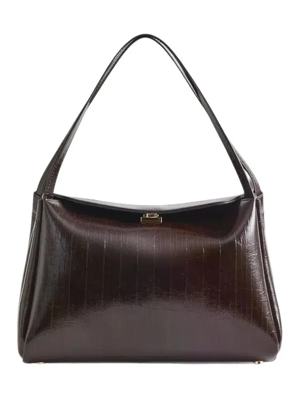 THEMOIRE Calipso Trunk Ribbed-texture Tote Bag - Brown