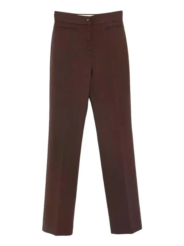 Valentino Garavani Vlogo Button-fastening Trousers - Brown