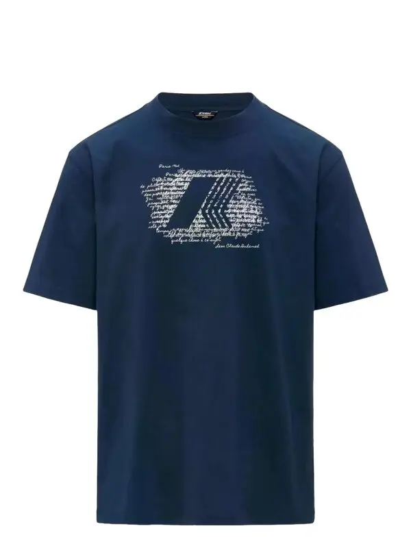 K-WAY Graphic-print Crew-neck T-shirt - Blue
