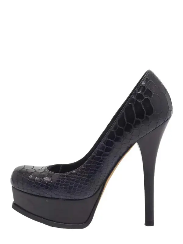 Fendi Fendista Crocodile-effect Platform Pumps - Black
