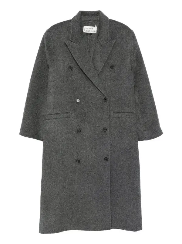 Source Unknown Hutton Double-breasted Coat - Grey