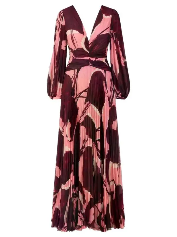 Charo Ruiz Ibiza Pleated Maxi Dress - Red
