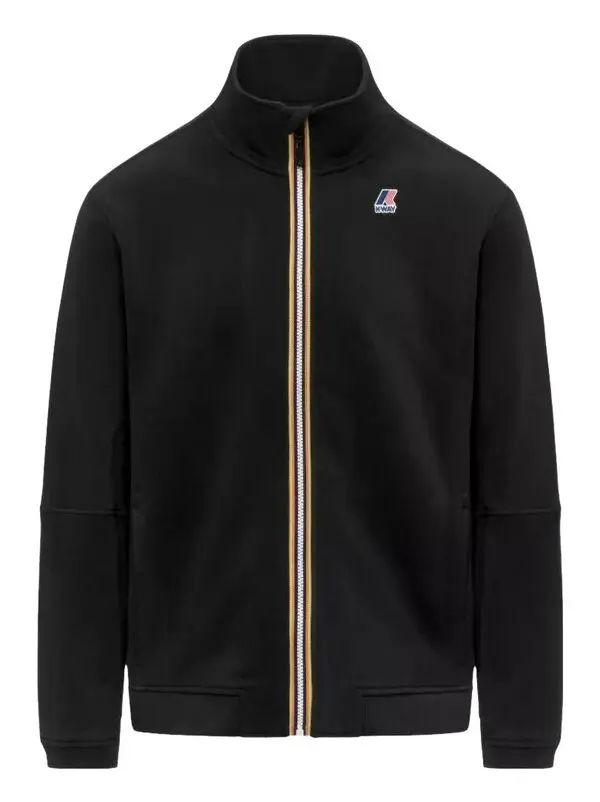 K-WAY Zip-up High-neck Sweater - Black