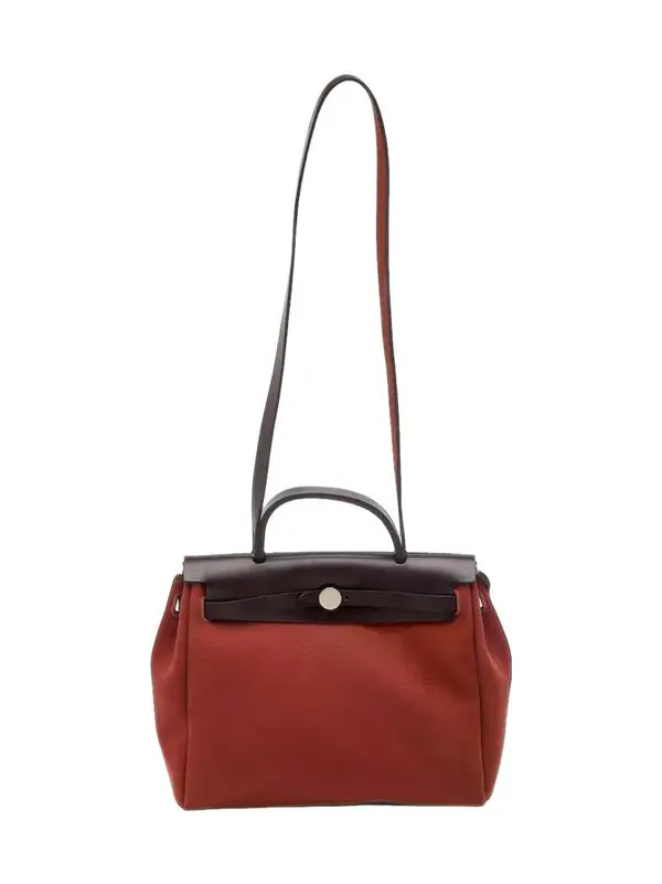 Hermès Herbag Zip Satchel Bag - Red