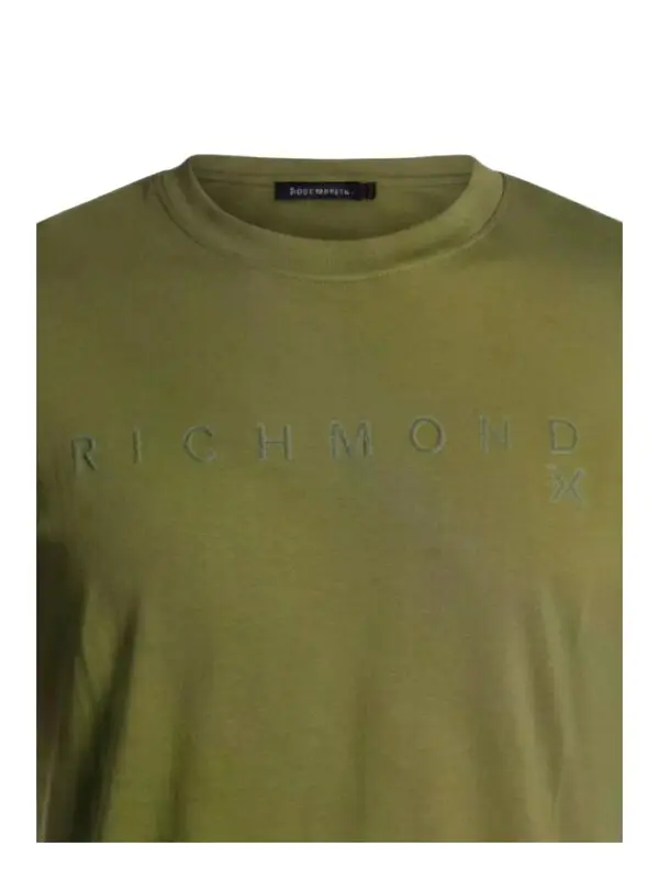 John Richmond Logo-embroidered T-shirt - Green