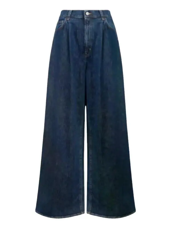 DONDUP Pleated Wide Leg Jeans - Blue