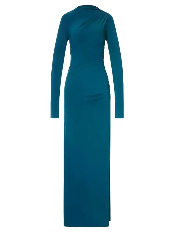 Andamane Sophie Ruched Draped Maxi Dress - Green
