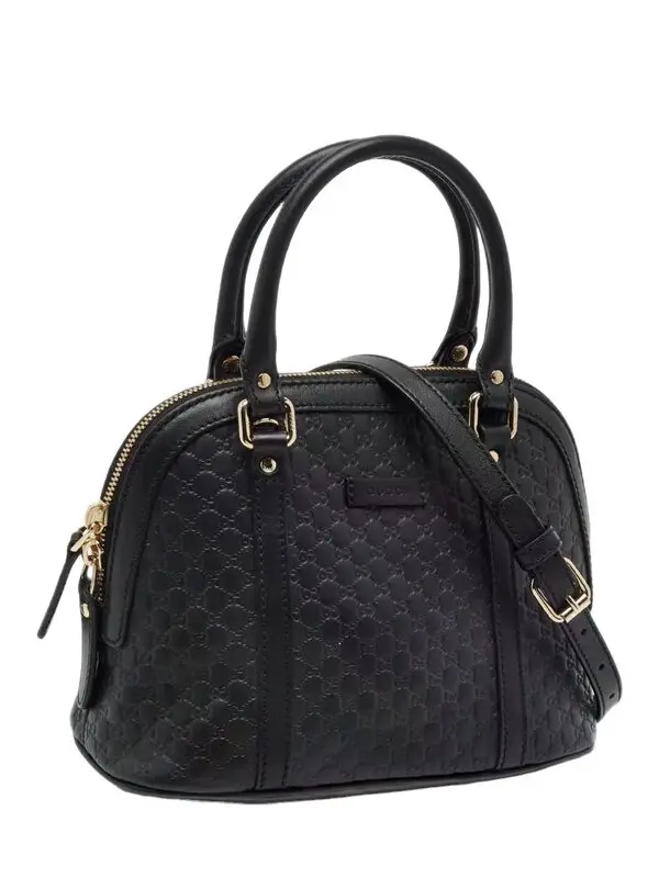 Gucci Microguccissima Leather Mini Nice Dome Bag - Black