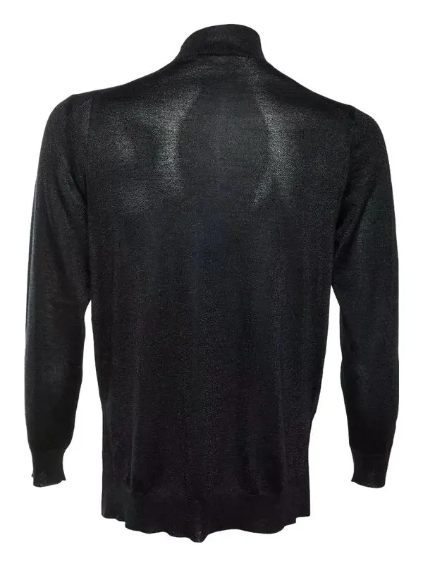 Prada Logo-embroidered Turtleneck Sweater - Black