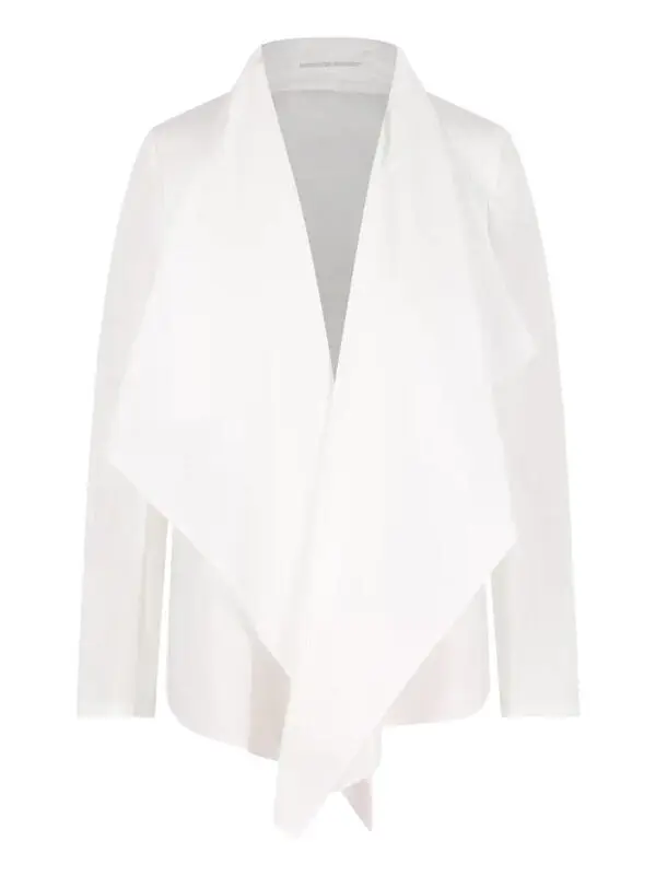 Yohji Yamamoto Shawl-lapel Poplin Jacket - White