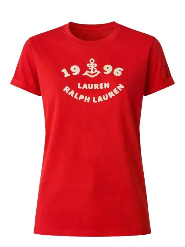 Ralph Lauren Logo-embroidered Rolled-cuff T-shirt - Red