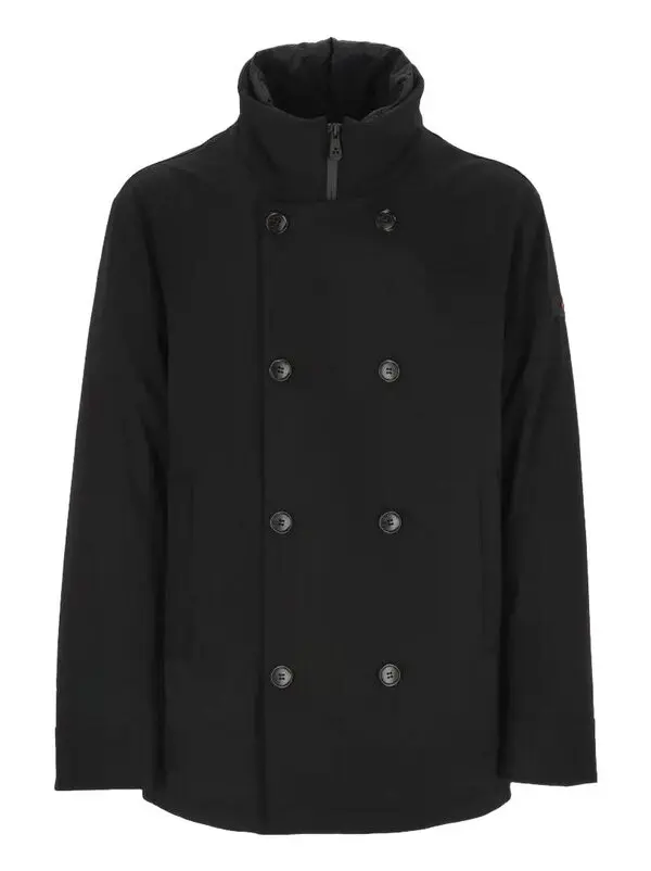 Peuterey Militao Tj Double-breasted High-neck Jacket - Black
