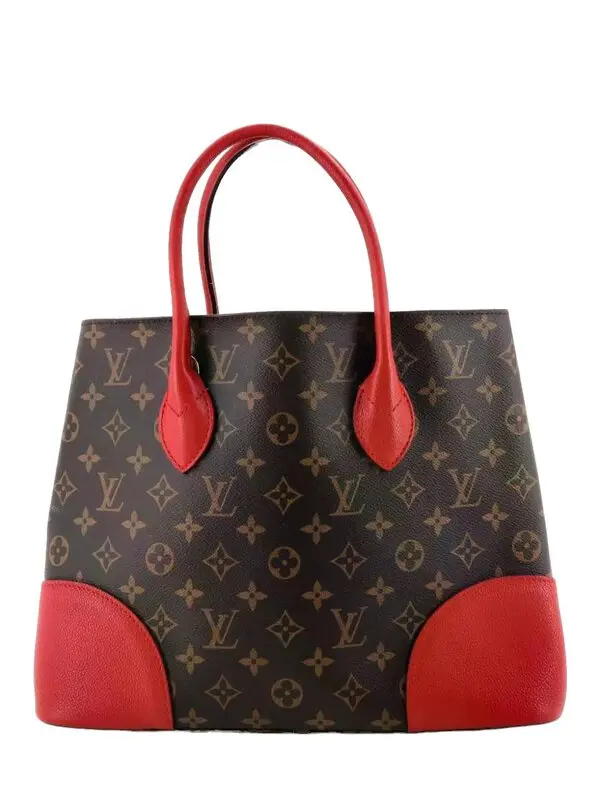 LOUIS VUITTON Monogram Canvas And Leather Flandrin Handbag Tote Bag - Red