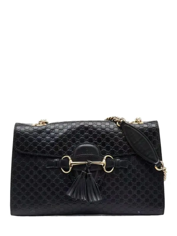 Gucci Emily Microguccissima Shoulder Bag - Black
