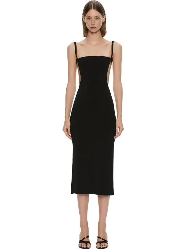 Christopher Esber Mara Contour Knit Dress - Black