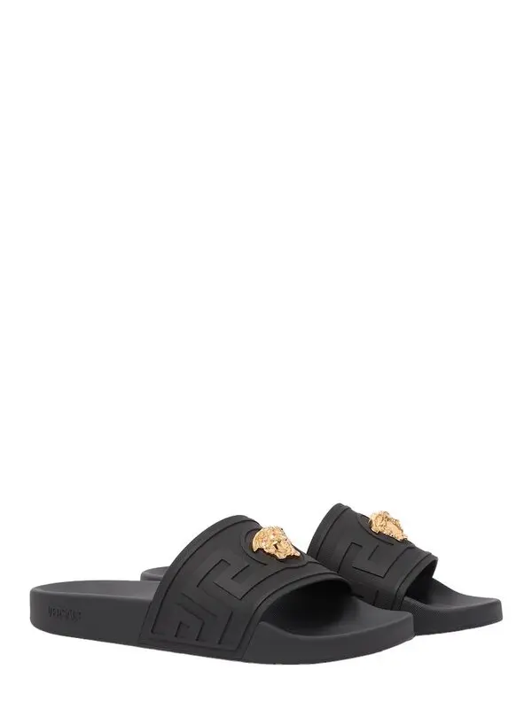 Versace La Medusa Slides - Black