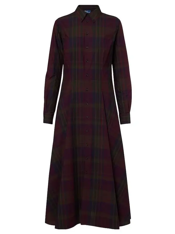 Polo Ralph Lauren Plaid Cotton-blend Shirt Dress - Multicoloured