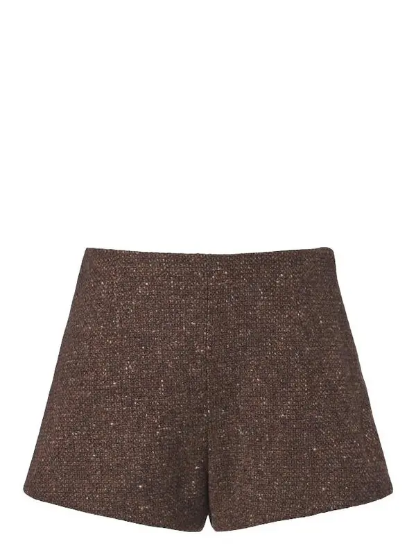 Ralph Lauren Wool And Cashmere-blend Bouclé Shorts - Brown
