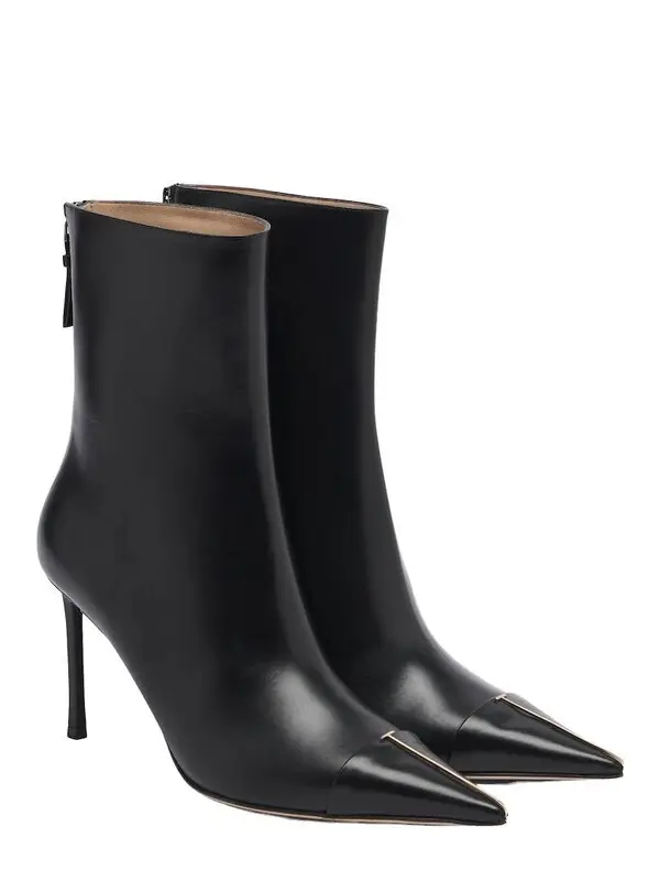TOM FORD Leather Ankle Boots - Black