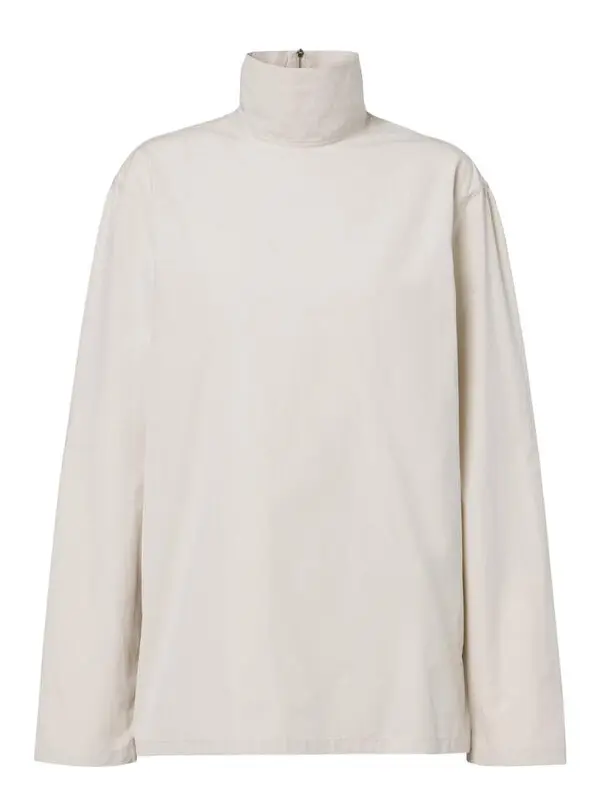 LEMAIRE Cotton Turtleneck Top - White