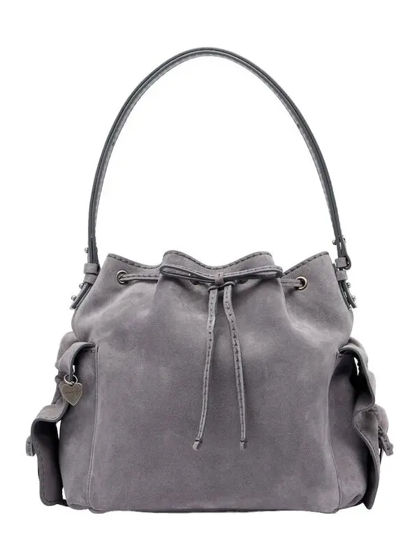 Acne Studios Suede Bucket Bag - Grey