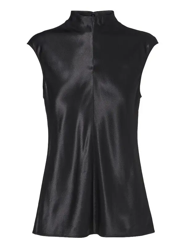 FFORME Rhea Satin Top - Black