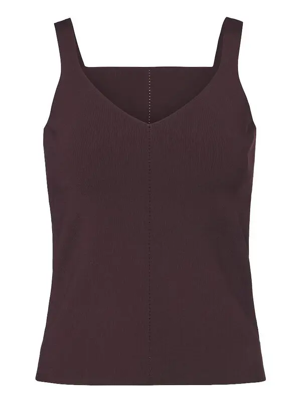 JOSEPH Joann Ribbed-knit Tank Top - Burgundy