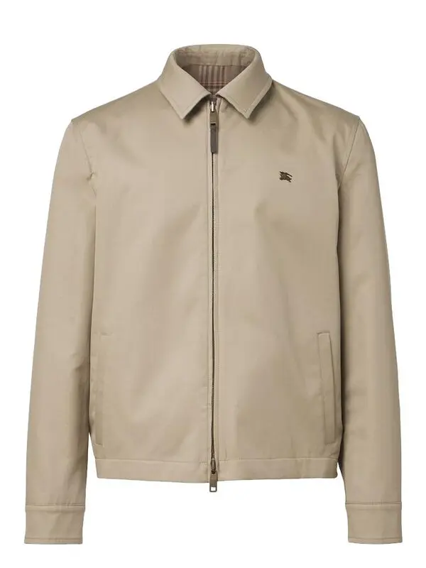 Burberry Reversible Cotton Gabardine Blouson Jacket - Beige