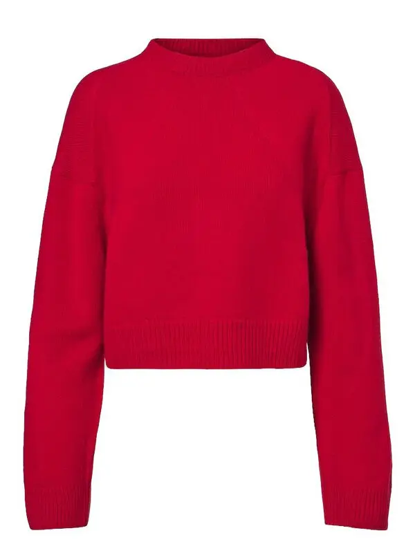 FFORME Marcela Cropped Wool And Cashmere Sweater - Red