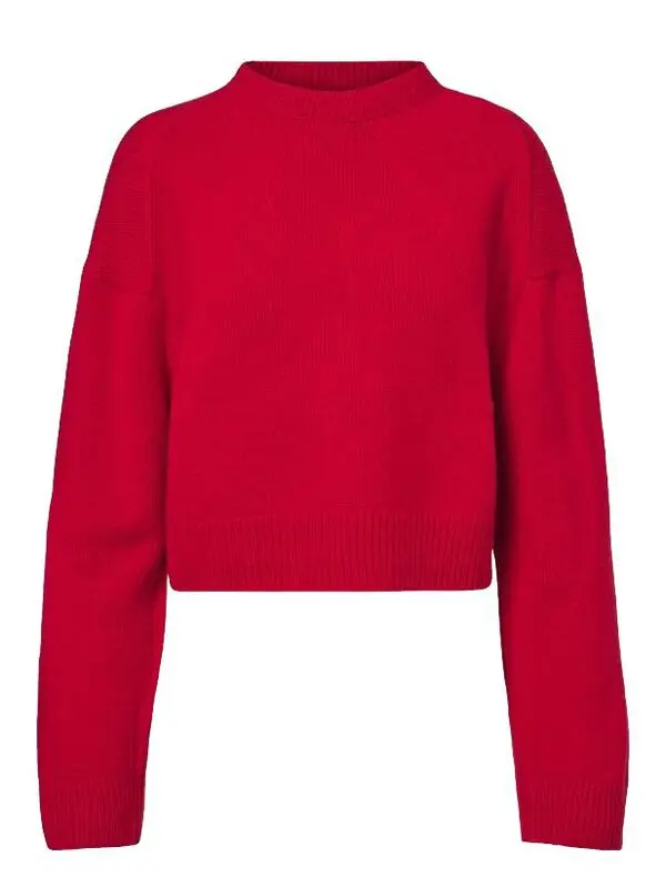 FFORME Marcela Cropped Wool And Cashmere Sweater - Red