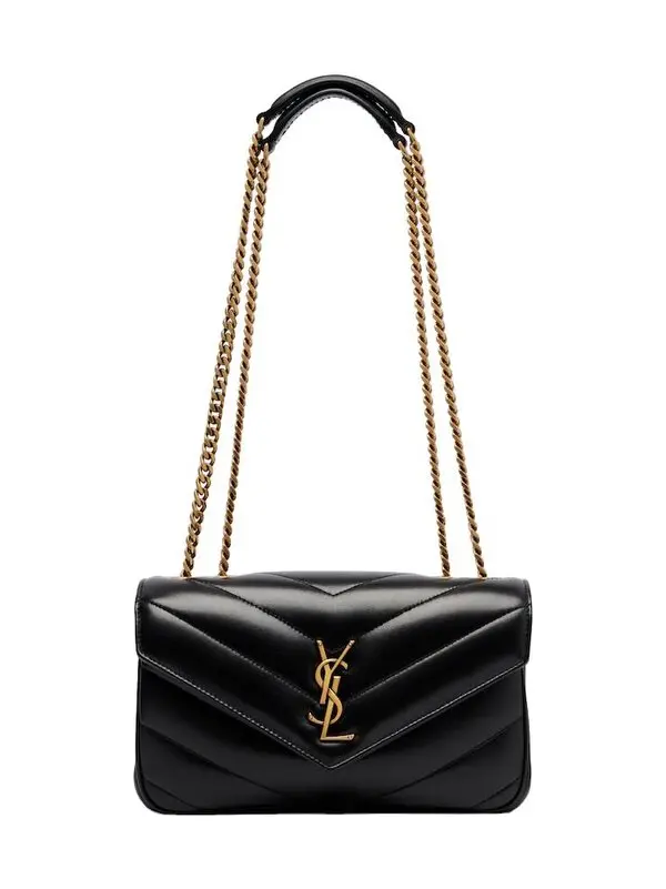 Saint Laurent Loulou Matelassé Leather Shoulder Bag - Black