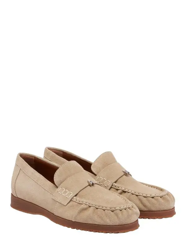 Hogan Suede Loafers - Beige