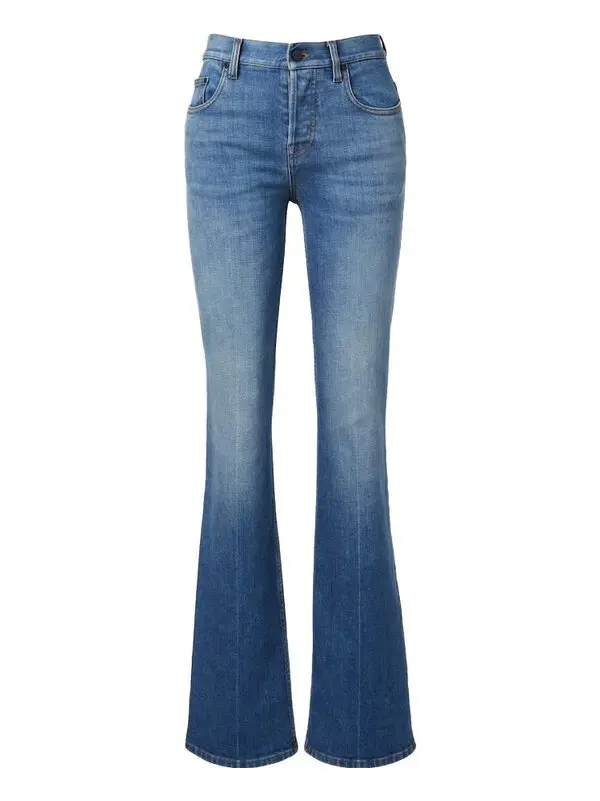 Gucci Mid-rise Flared Jeans - Blue