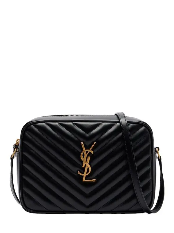 Saint Laurent Lou Camera Leather Cross Body Bag - Black