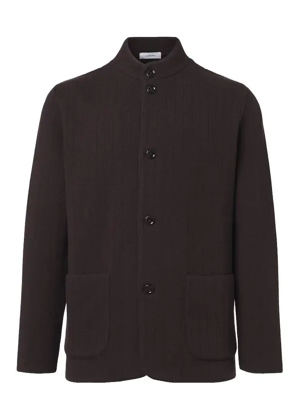 LARDINI Knitted Wool And Cashmere Blazer - Brown