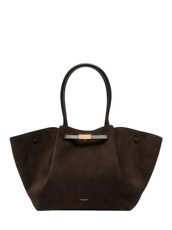 DEMELLIER Medium Suede Tote Bag - Brown