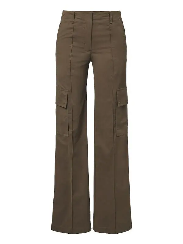 Burberry Cotton-blend Gabardine Cargo Pants - Green