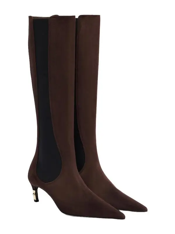 Gucci Eva Suede Knee-high Boots - Brown