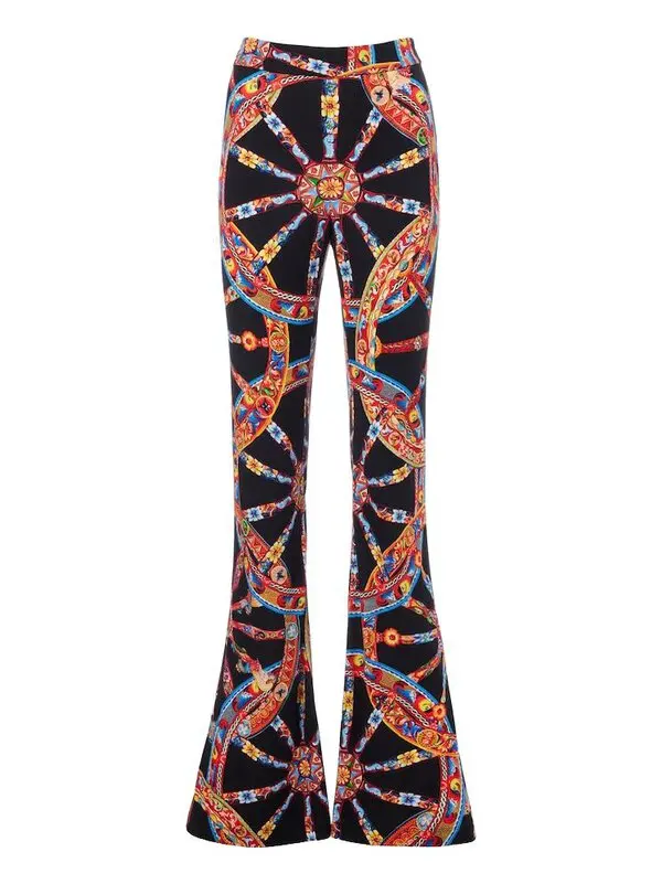 Dolce & Gabbana Carretto Flared Pants - Multicoloured