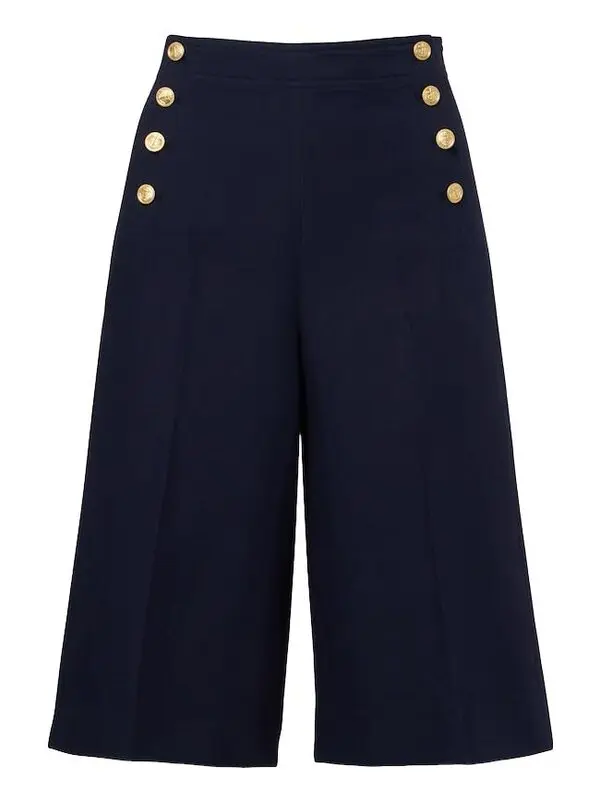 Polo Ralph Lauren Cotton And Wool Bermuda Shorts - Blue