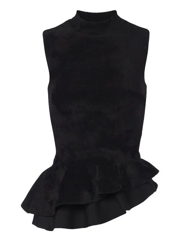 Roland Mouret Peplum Top - Black