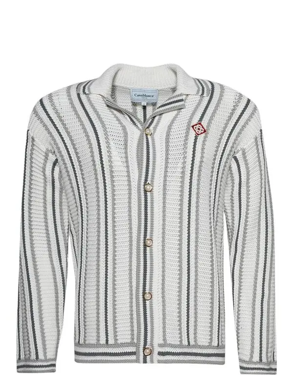 Casablanca Crochet Textured Shirt - Grey