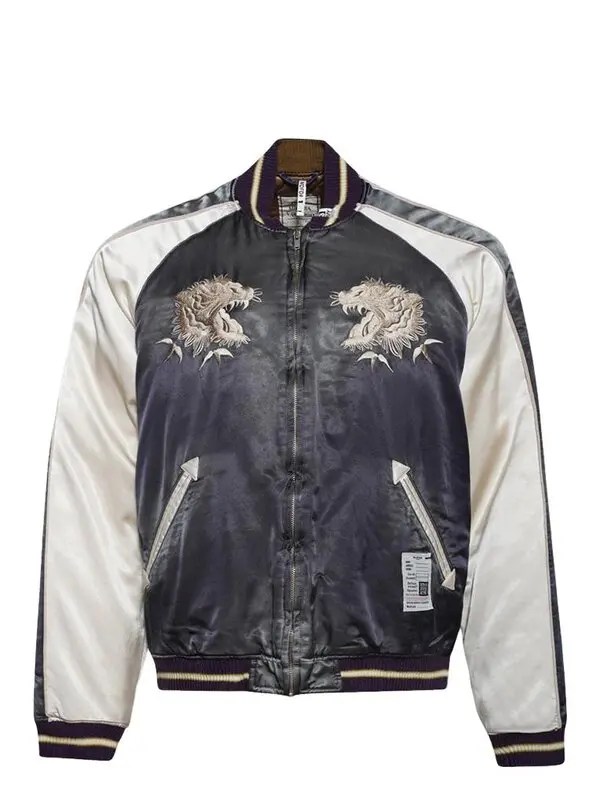 Mihara Yasuhiro Embroidered Souvenir Jacket - Purple